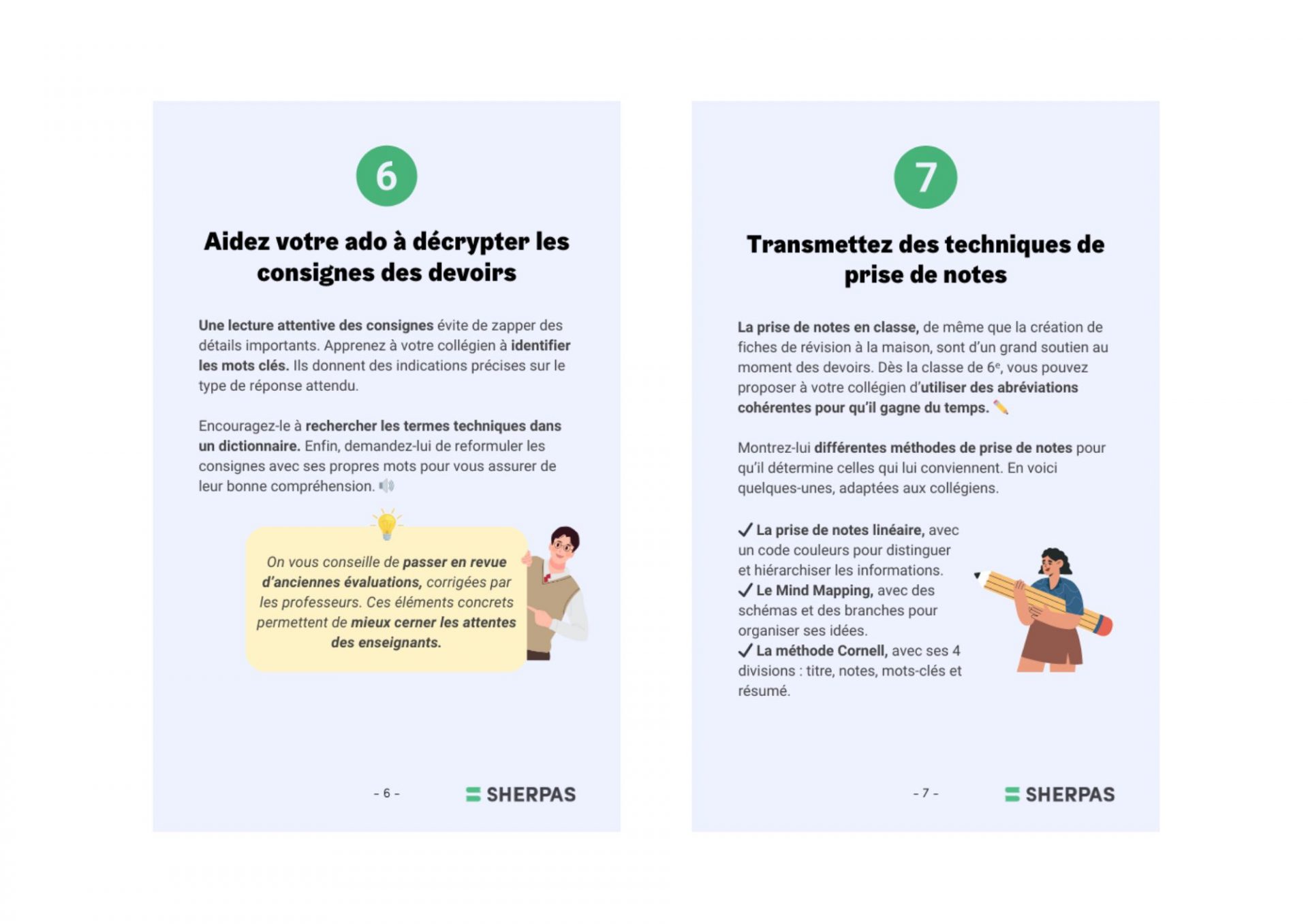 Guide de l’aide aux devoirs pour les parents de collégiens ️ - Sherpas