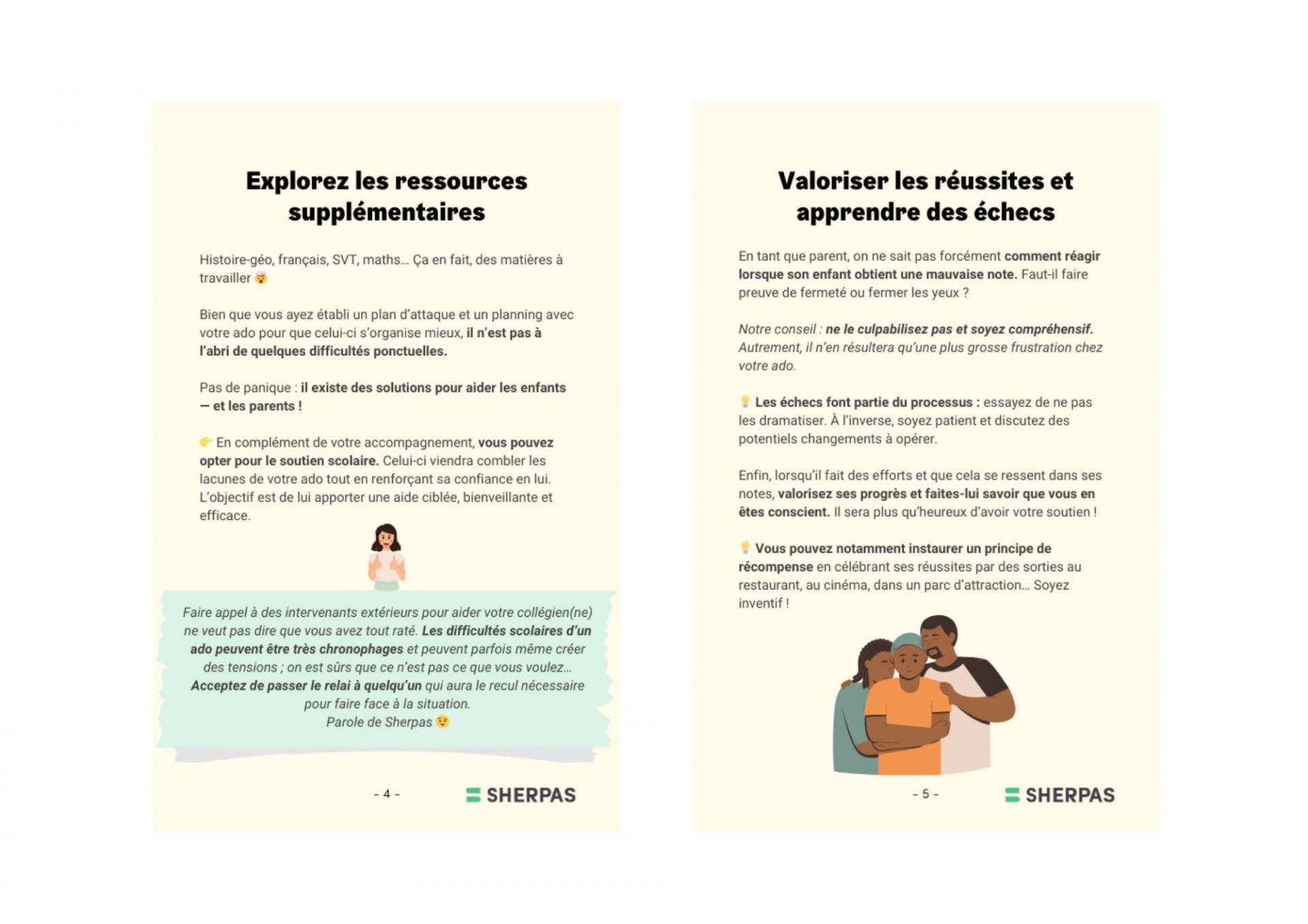 Guide des parents — l’aider à s’organiser au collège 💫 - Sherpas